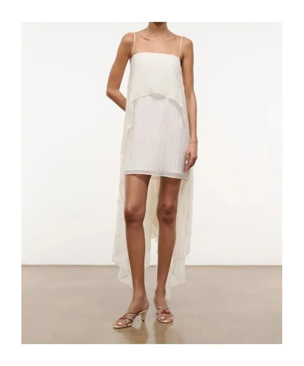 Staud Bead-embellished Tiered Mini Dress