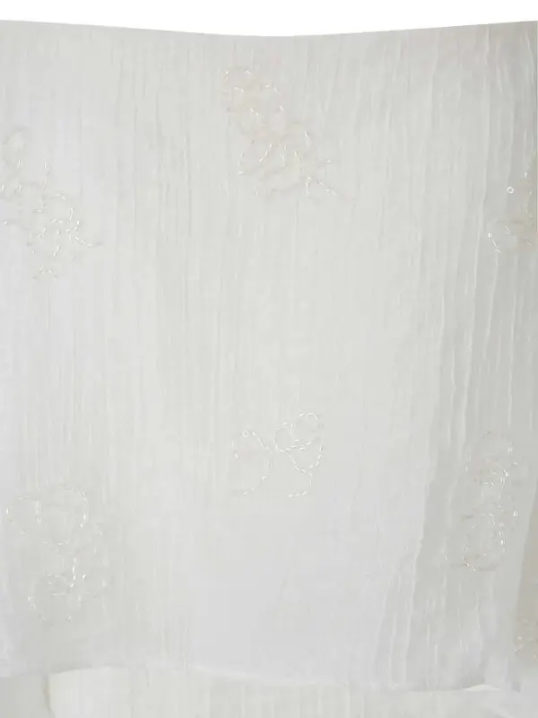 Staud Bead-embellished Tiered Mini Dress