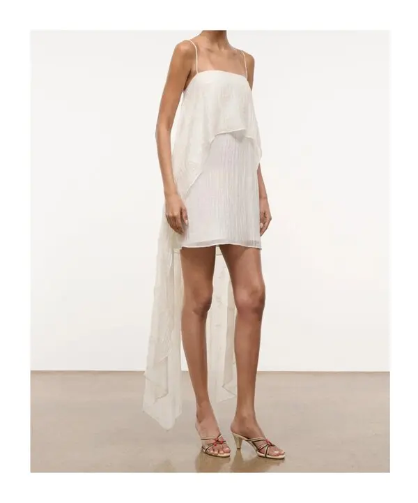 Staud Bead-embellished Tiered Mini Dress