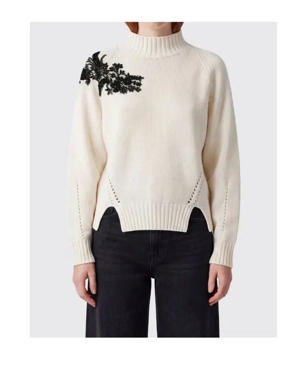 ERMANNO FIRENZE Embellished Turtleneck Sweater