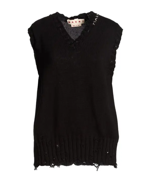 Marni Solid-colored Sleeveless V-neck Knitwear