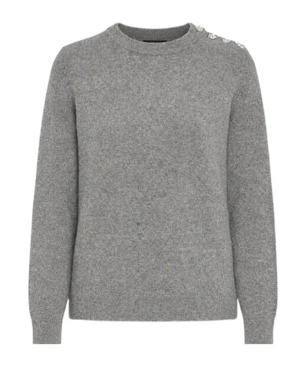 Zadig&Voltaire Cara Stud-embellished Sweater - Medium Gray