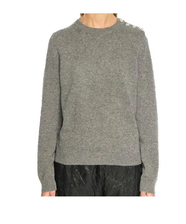 Zadig&Voltaire Cara Stud-embellished Sweater - Medium Gray