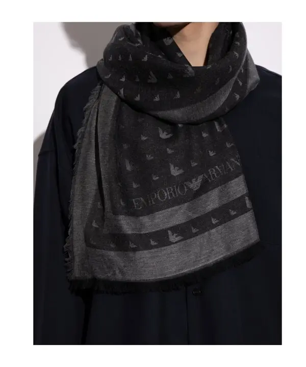 Emporio Armani Fringed Edge Scarf