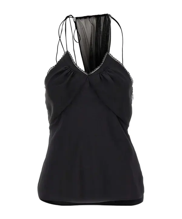 Victoria Beckham Ruched Camisole - Black