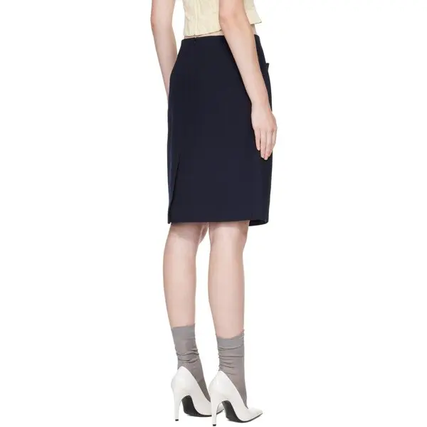 SHUSHU/TONG Bow-detail Wool Skirt