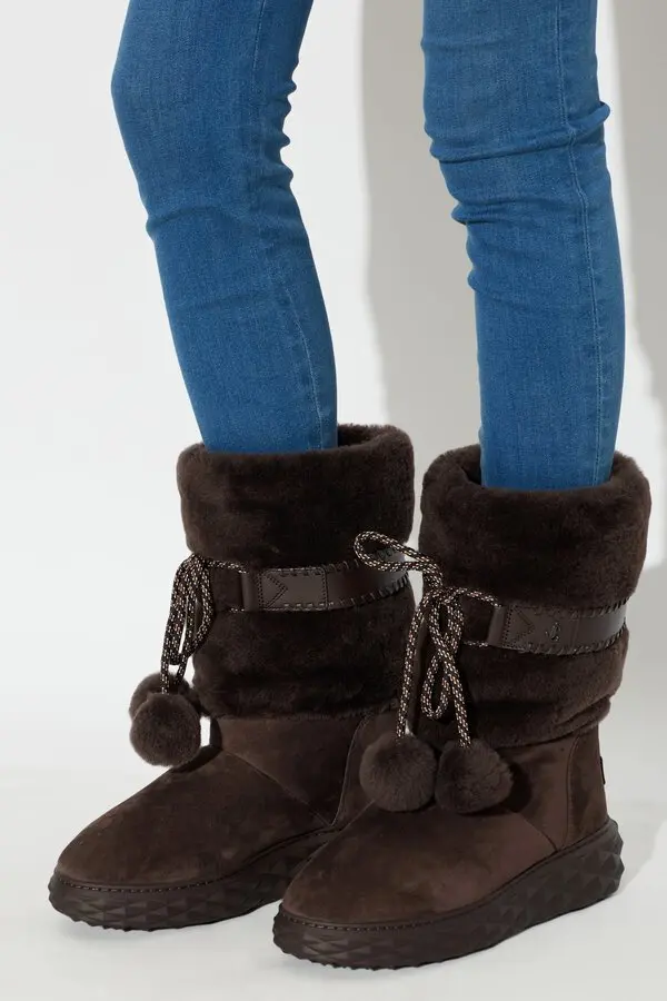 JIMMY CHOO Round-toe Short Boots