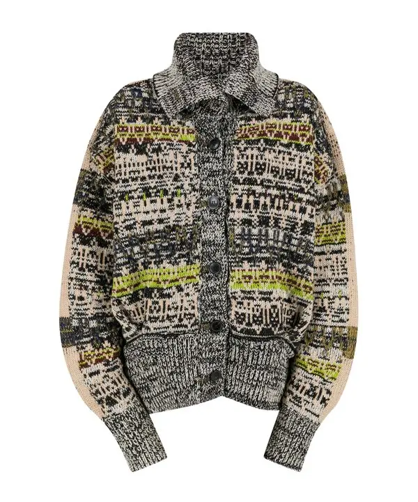 Dries Van Noten Jacquard Wool Cardigan