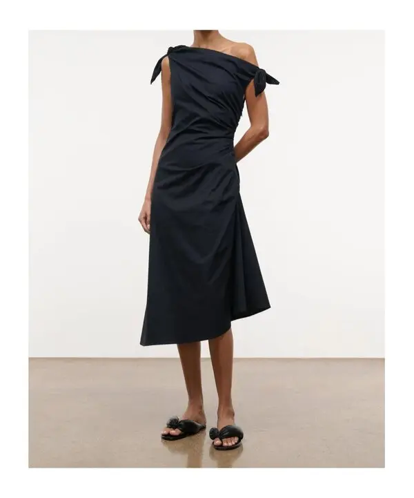 Staud Pleated Midi Dress