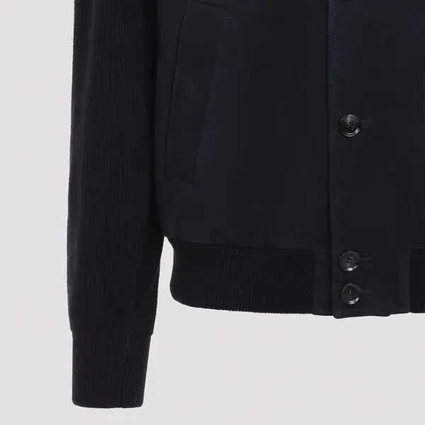 Brioni Shirt Collar Blouson Jacket - Midnight Blue