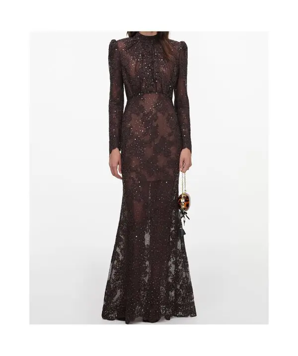 SELF-PORTRAIT Long-sleeved Dress