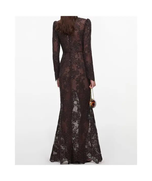 SELF-PORTRAIT Long-sleeved Dress