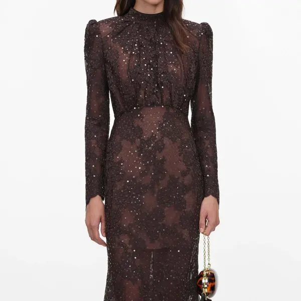 SELF-PORTRAIT Long-sleeved Dress
