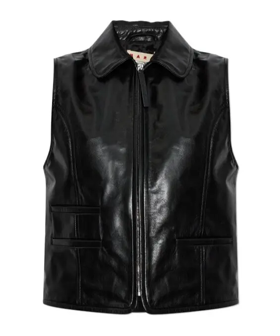 Marni Leather Zip-front Vest - No