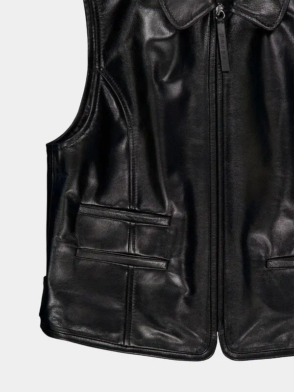 Marni Leather Zip-front Vest - No