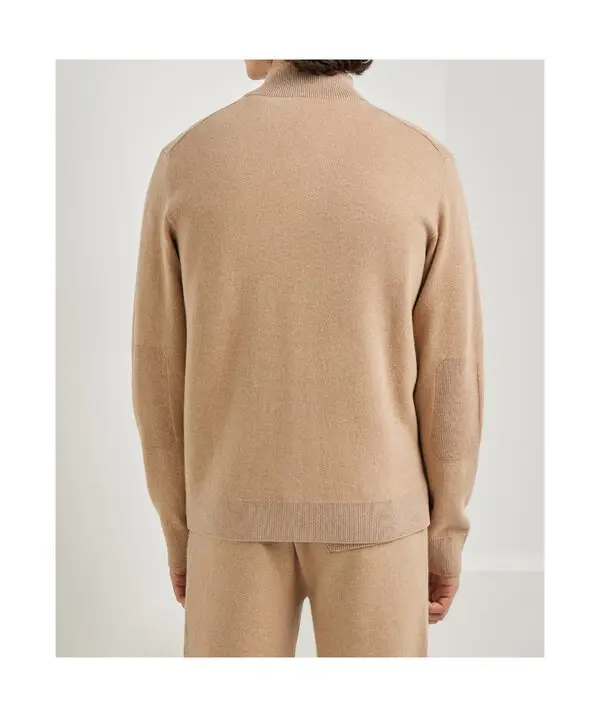 Canali Elbow-patch Zipped Cardigan