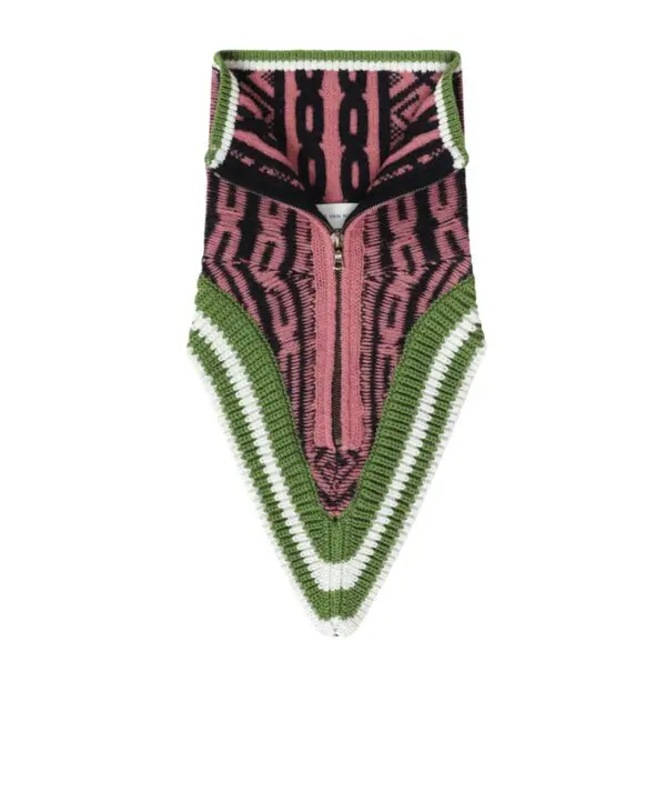 Dries Van Noten Geometric-patterned Infinity Scarf - Black