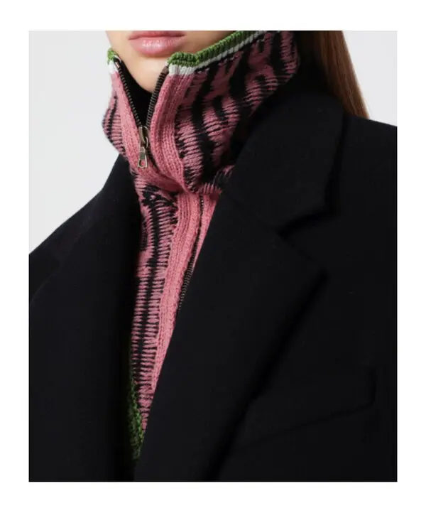 Dries Van Noten Geometric-patterned Infinity Scarf - Black