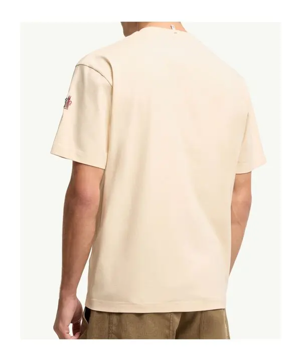 Moncler Mountain Landscape Print Cotton T-shirt