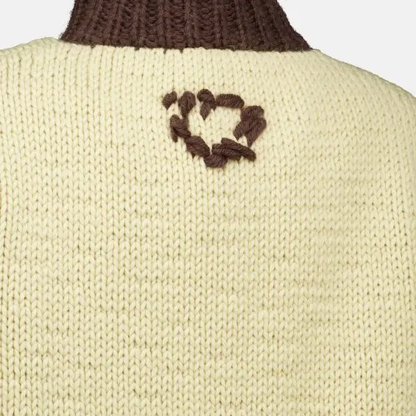 Prada Wool Zipper Cardigan - Rope/cocoa Brown