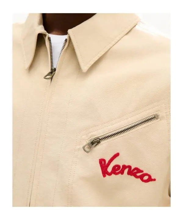 Kenzo Varsity' Embroidered Genderless Workwear Blouson In Cotton