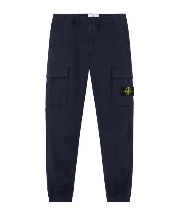 Stone Island Regular-tapered-fit Jogger Pants With Elastic Waist - Navy Blue