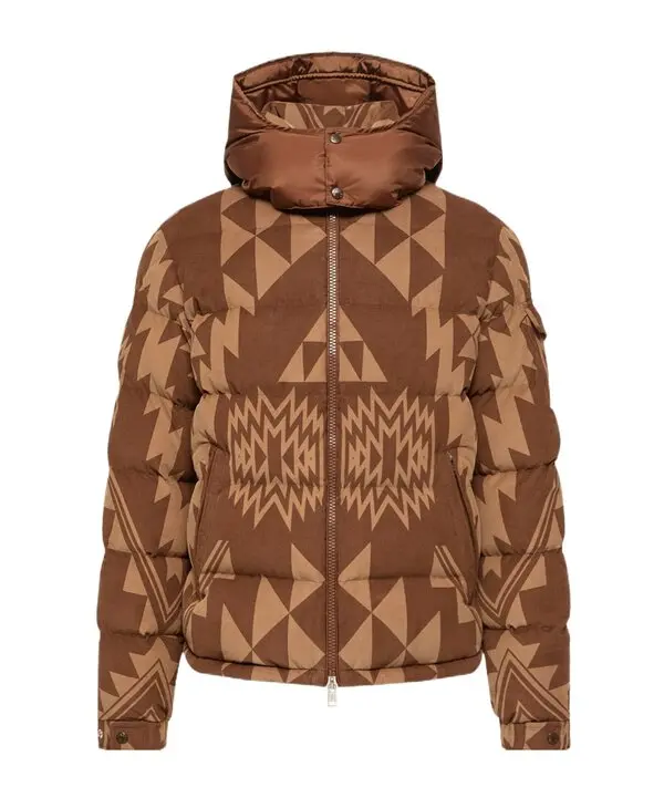 Moncler Boislune Hooded Corduroy Short Down Jacket