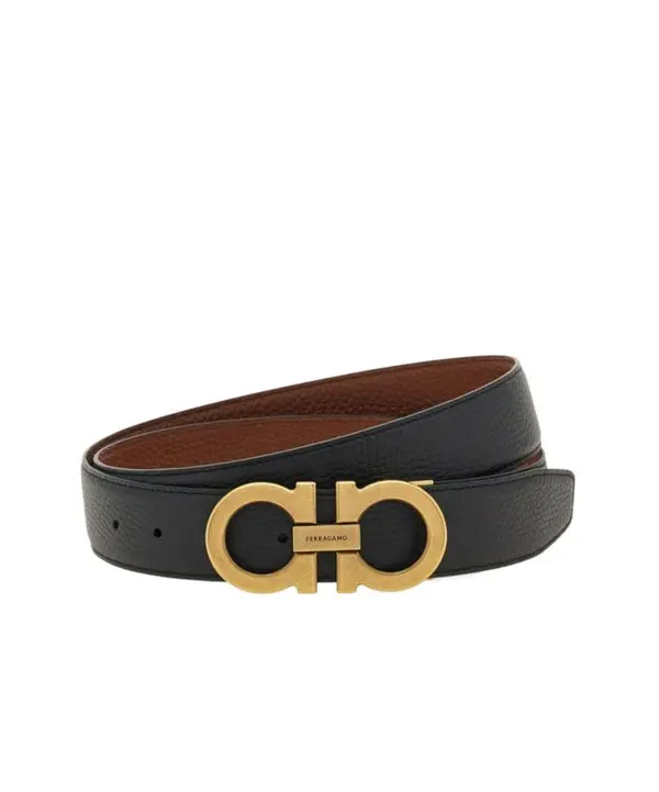 FERRAGAMO Reversible And Adjustable Gancini Belt