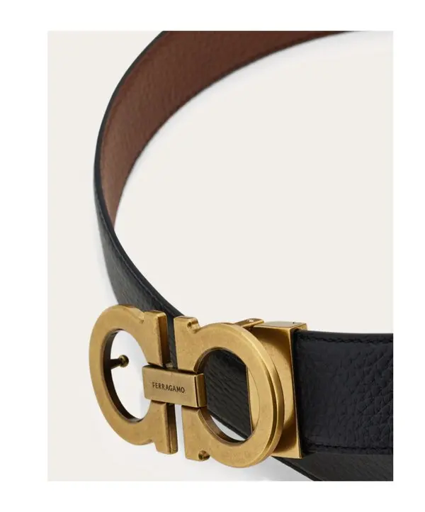 FERRAGAMO Reversible And Adjustable Gancini Belt