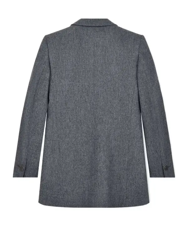 Giorgio Armani Double-breasted Jacket In Virgin Wool Flannel And Cashmere