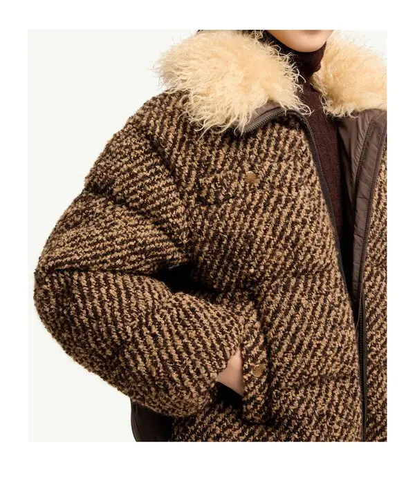 Moncler Dynamique Bouclé Short Down Jacket
