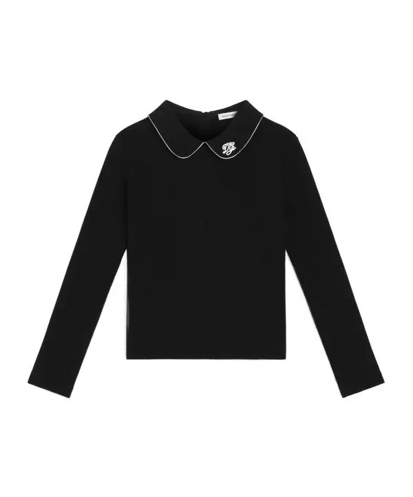 Dolce & Gabbana Logo-embroidered Peter Pan-collar Blouse
