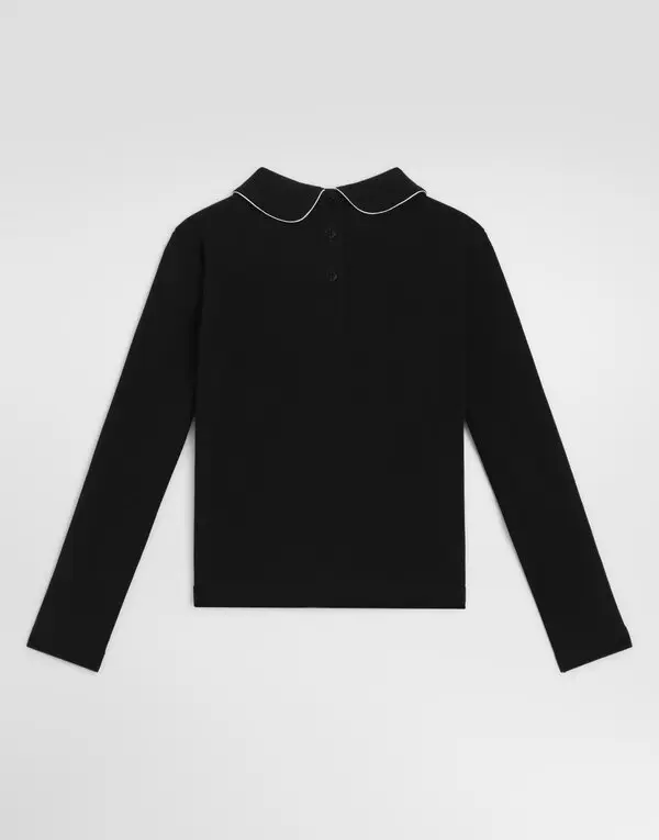 Dolce & Gabbana Logo-embroidered Peter Pan-collar Blouse