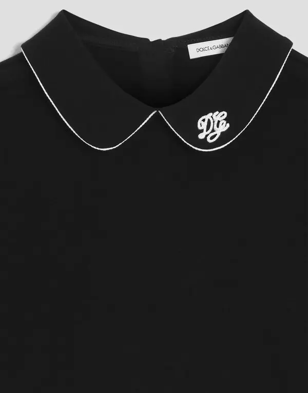Dolce & Gabbana Logo-embroidered Peter Pan-collar Blouse