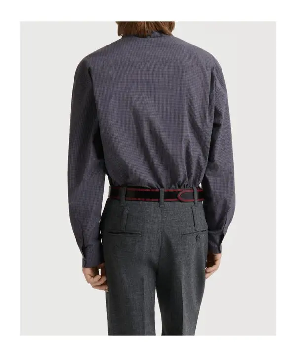 Marni Deep Grey Checked Poplin Shirt