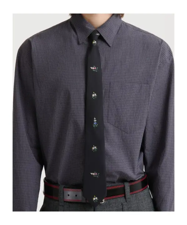 Marni Deep Grey Checked Poplin Shirt