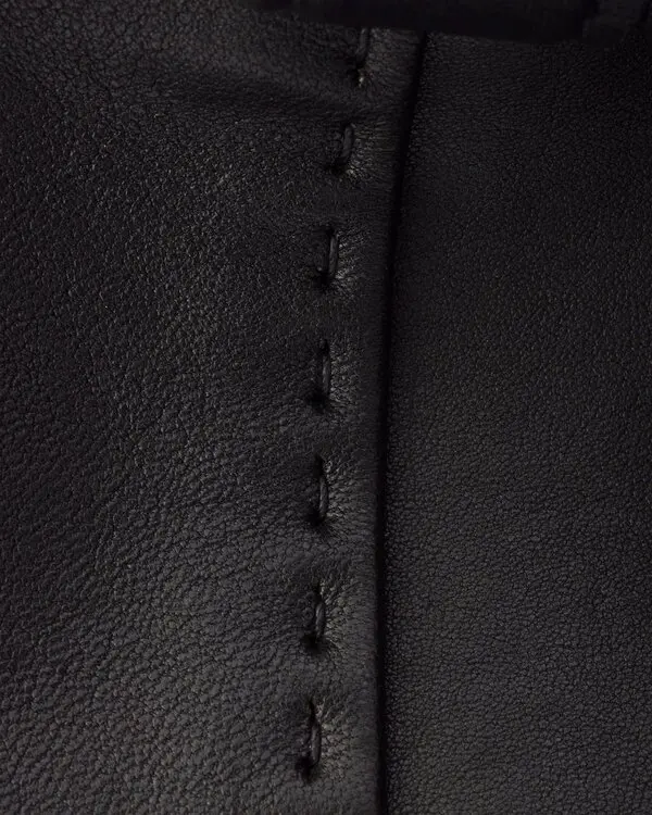 Prada Buckle Antiqued Nappa Leather Bag - Black
