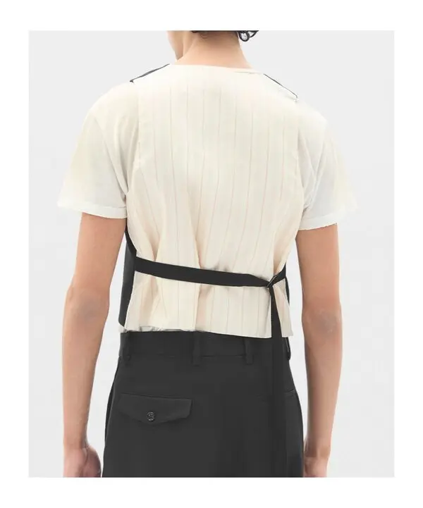 ANN DEMEULEMEESTER Gabardine Wool Waistcoat