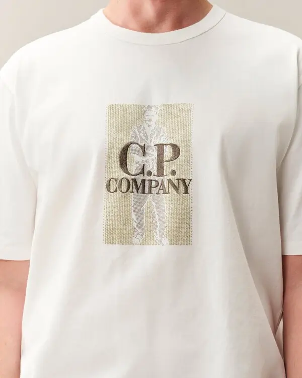 C.P. COMPANY Logo-embroidery T-shirt