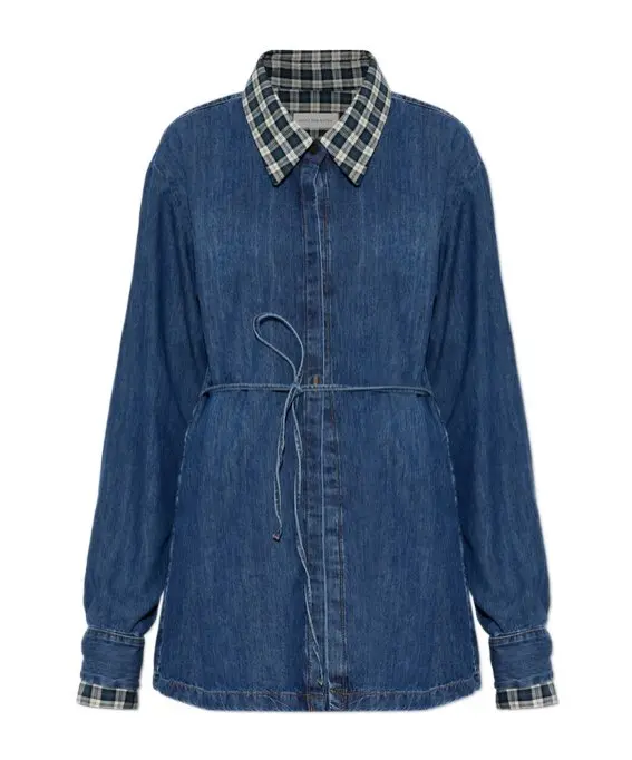 Dries Van Noten Wrap Denim Shirt