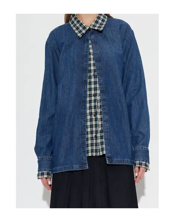 Dries Van Noten Wrap Denim Shirt