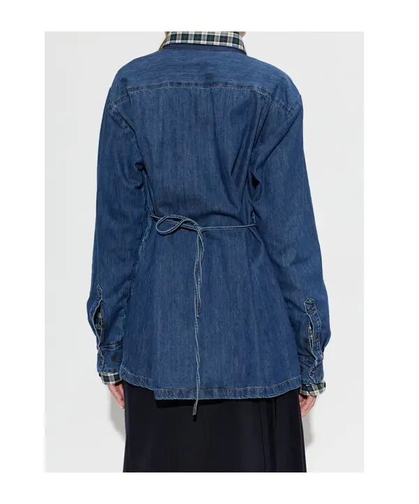 Dries Van Noten Wrap Denim Shirt