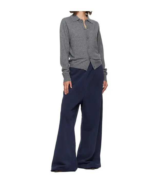 ENTIRE STUDIOS Button-front Long-sleeve Knit Top - Grey