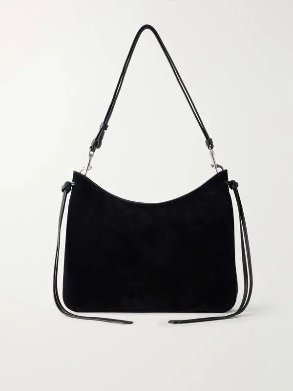 Phoebe Philo Gig Leather-trimmed Suede Shoulder Bag