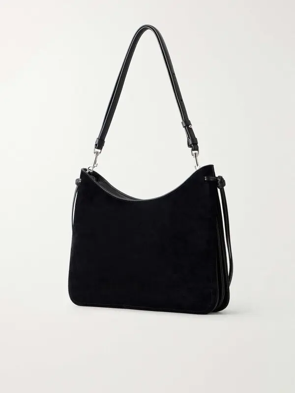 Phoebe Philo Gig Leather-trimmed Suede Shoulder Bag