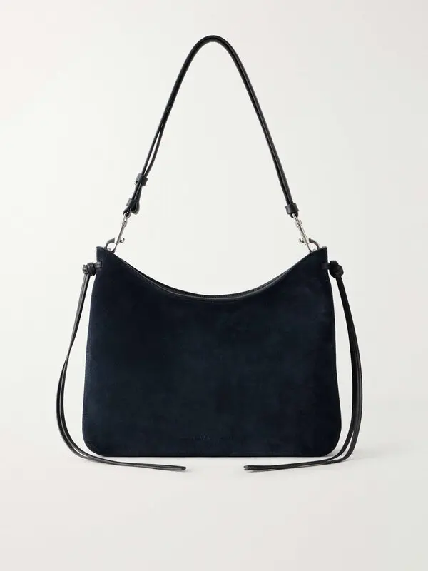 Phoebe Philo Gig Leather-trimmed Suede Shoulder Bag
