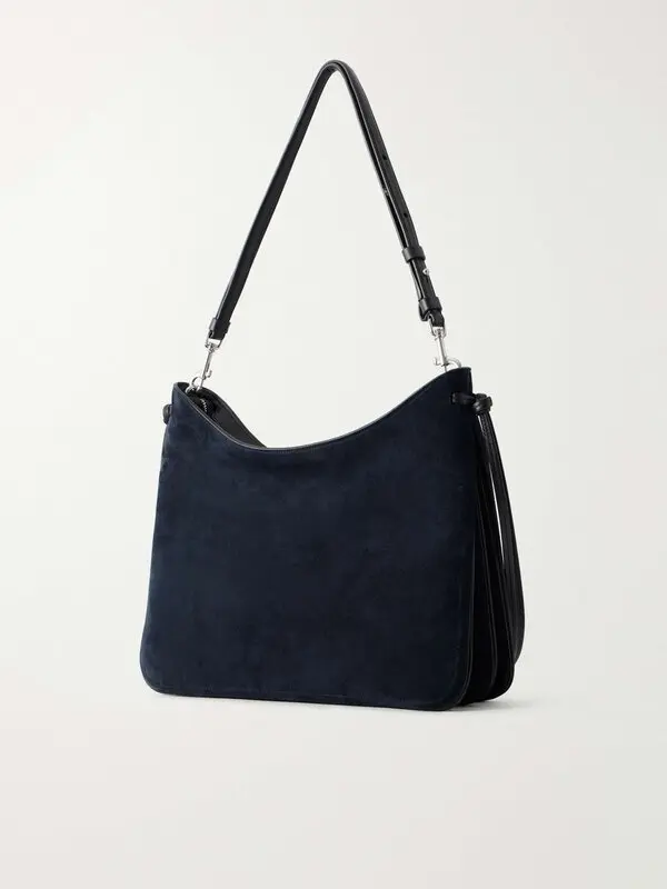 Phoebe Philo Gig Leather-trimmed Suede Shoulder Bag