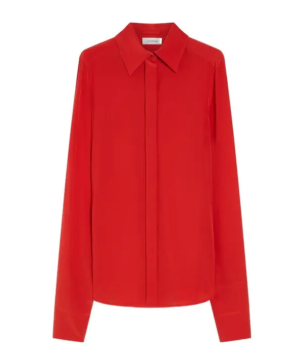 Sportmax Gemona Long-sleeved Crepe Shirt