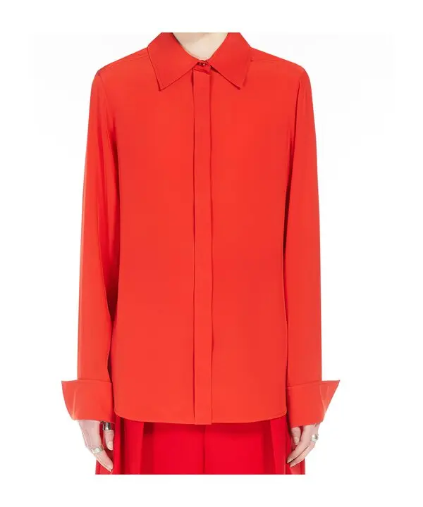 Sportmax Gemona Long-sleeved Crepe Shirt