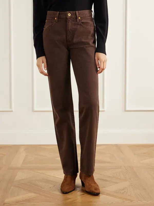SLVRLAKE Phoenix Mid-rise Straight-leg Jeans